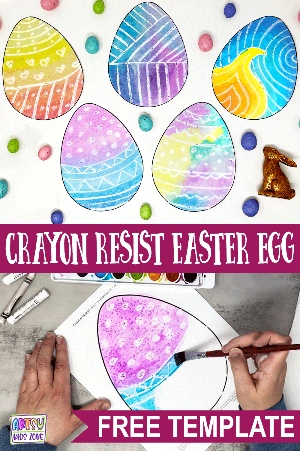 Easter Egg Crayon Resist Art Projects For Kids
