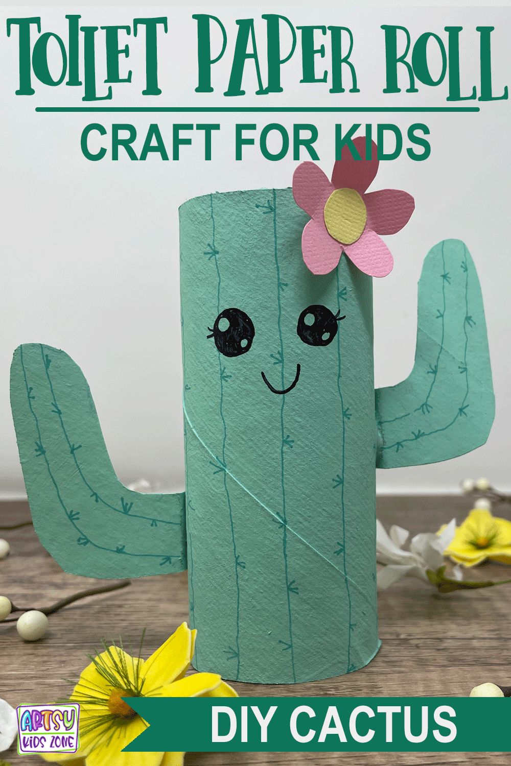 Toilet Paper Roll Cactus