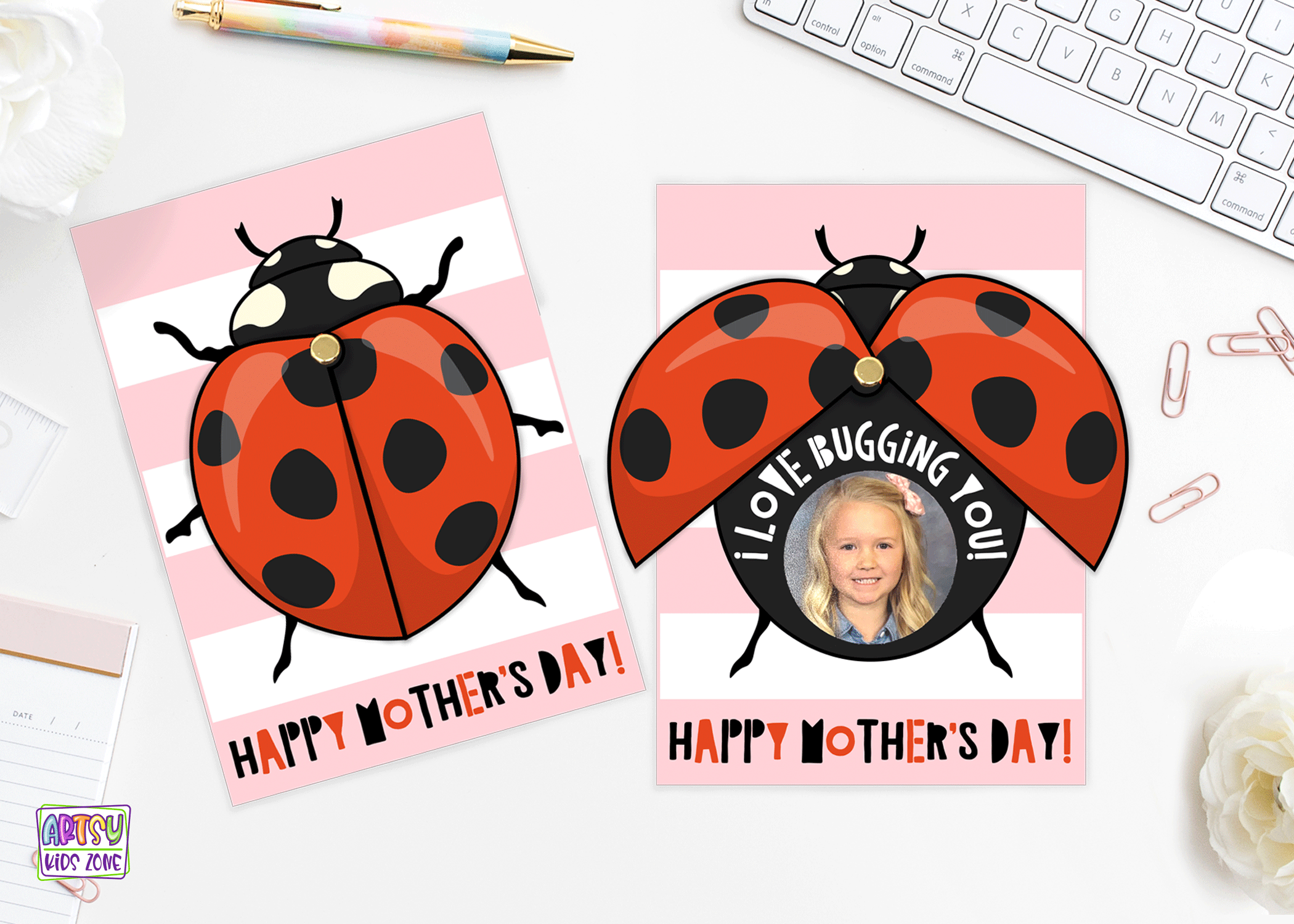 Ladybug Mother's Day Crafts For Kids