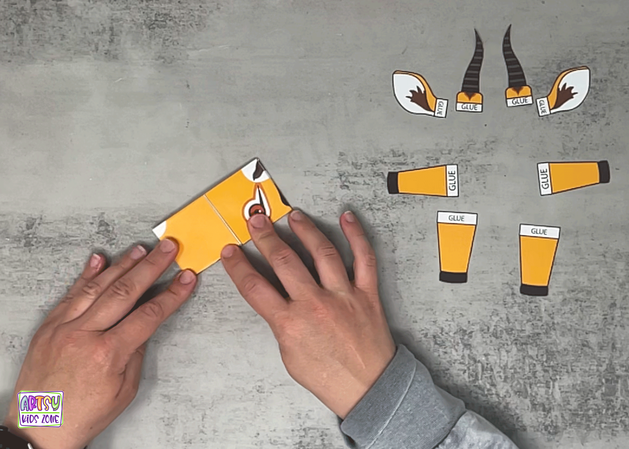 Origami Gazelle Cootie Catcher Template