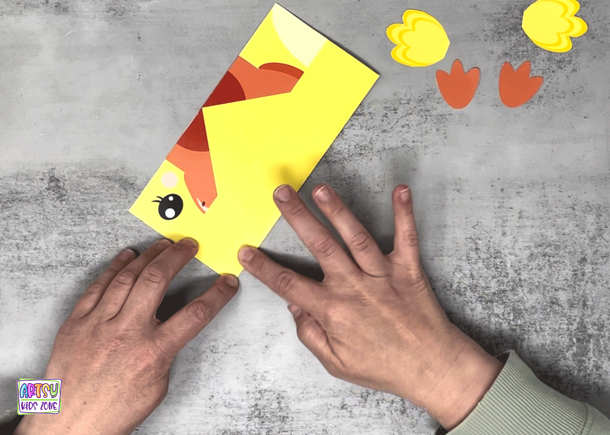 Easter Chick Cootie Catcher Template