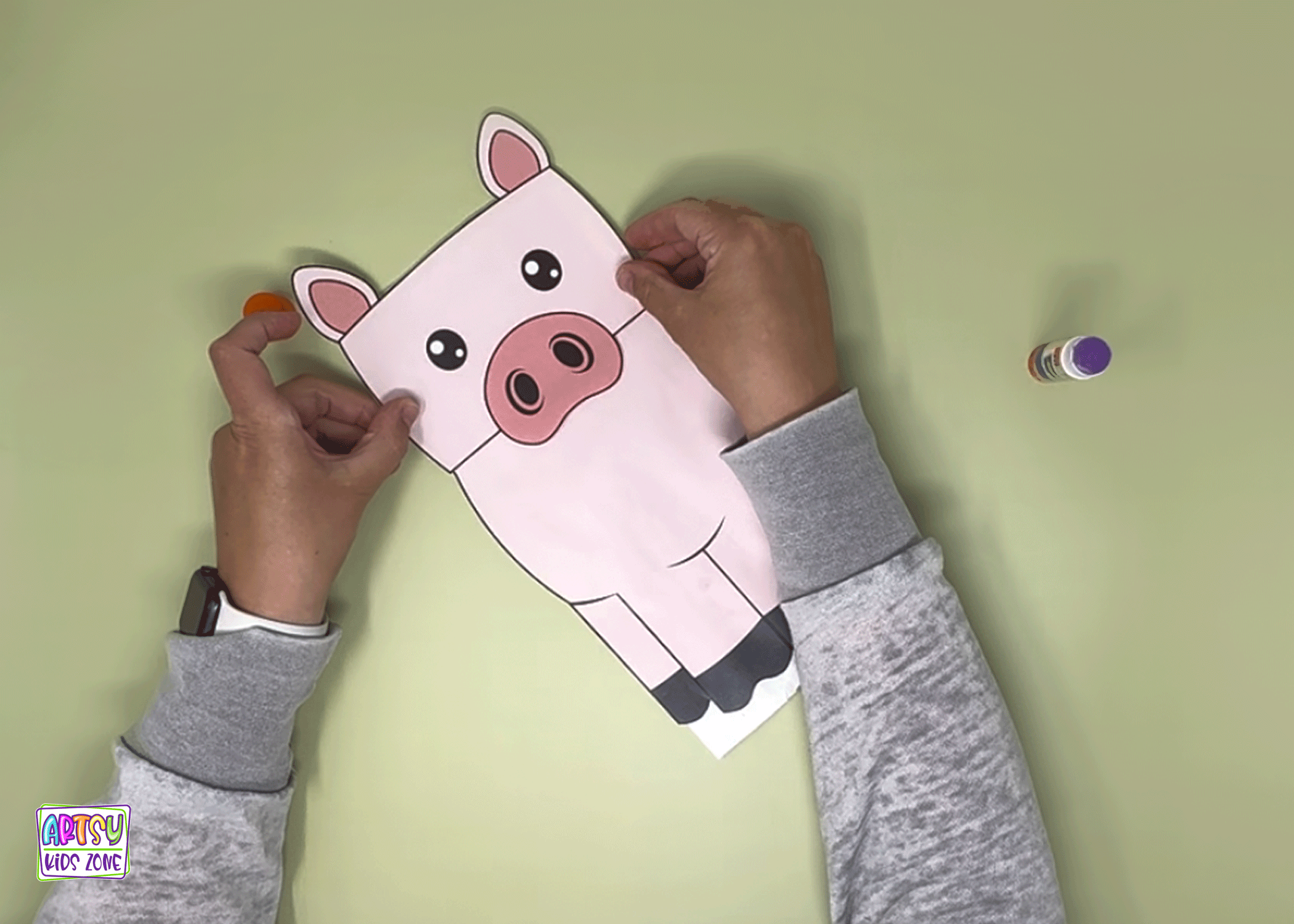 Pig Paper Bag Puppet