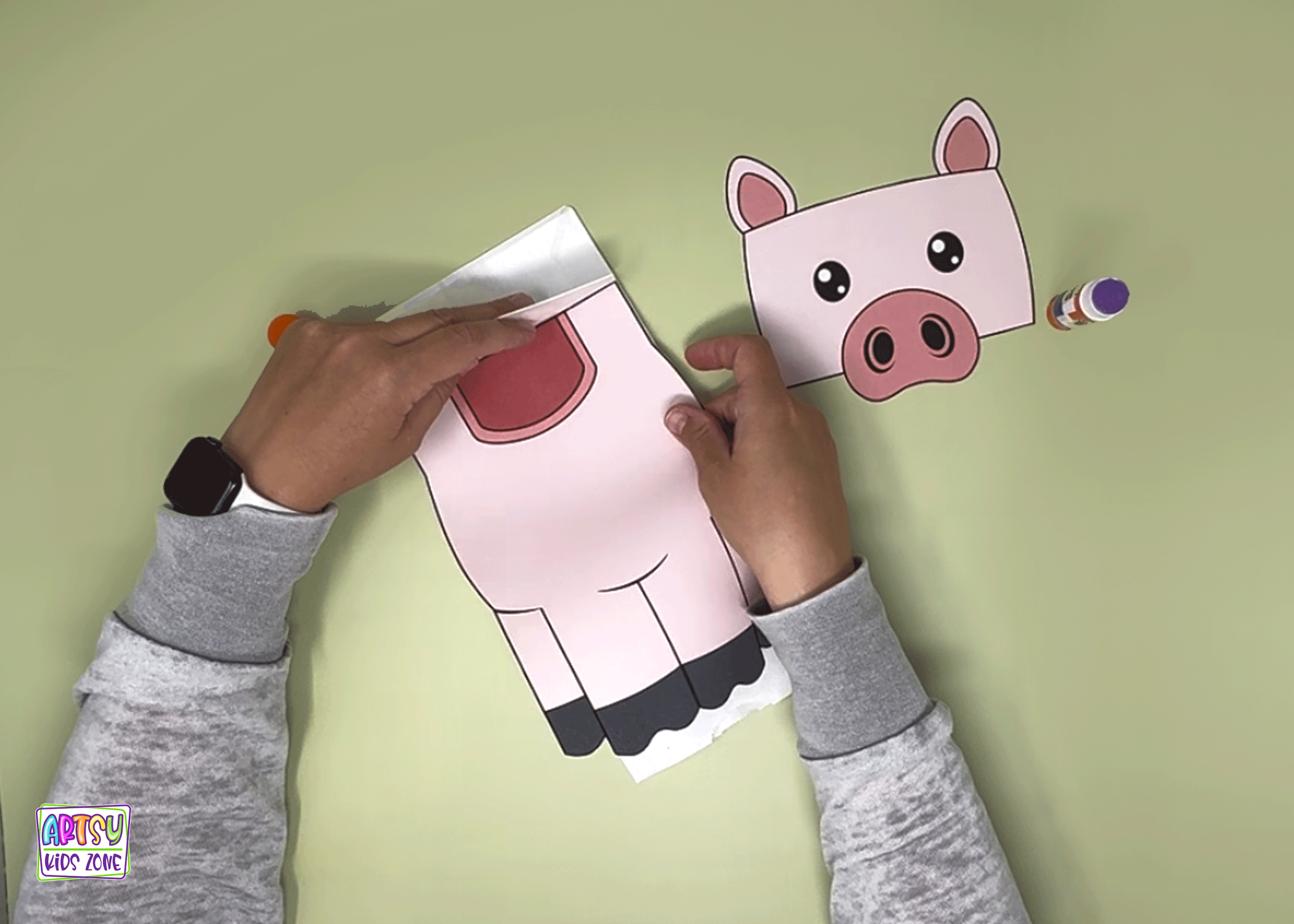 Pig Paper Bag Puppet