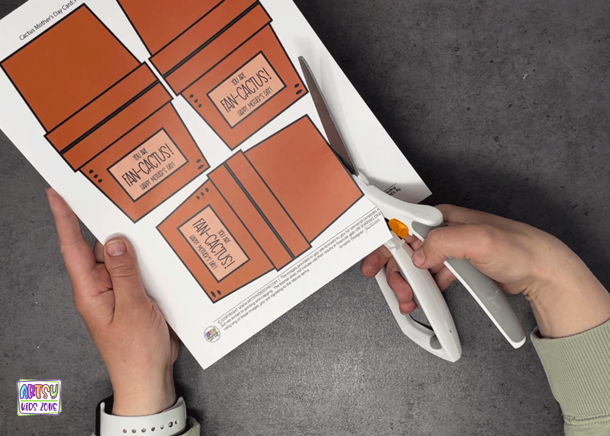 Cactus Mother's Day Handprint Craft For Kids