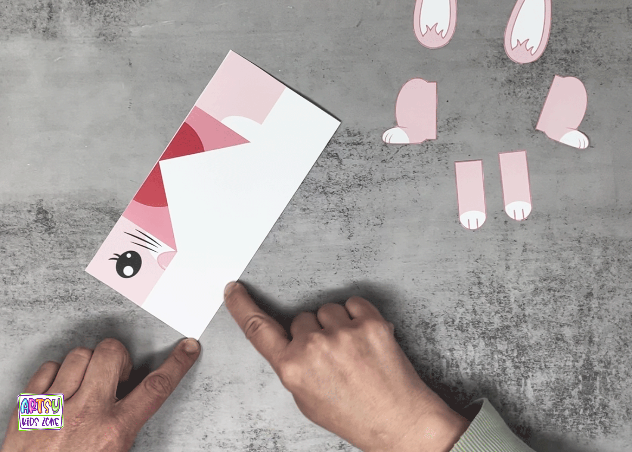 Bunny Cootie Catcher: Origami Bunny