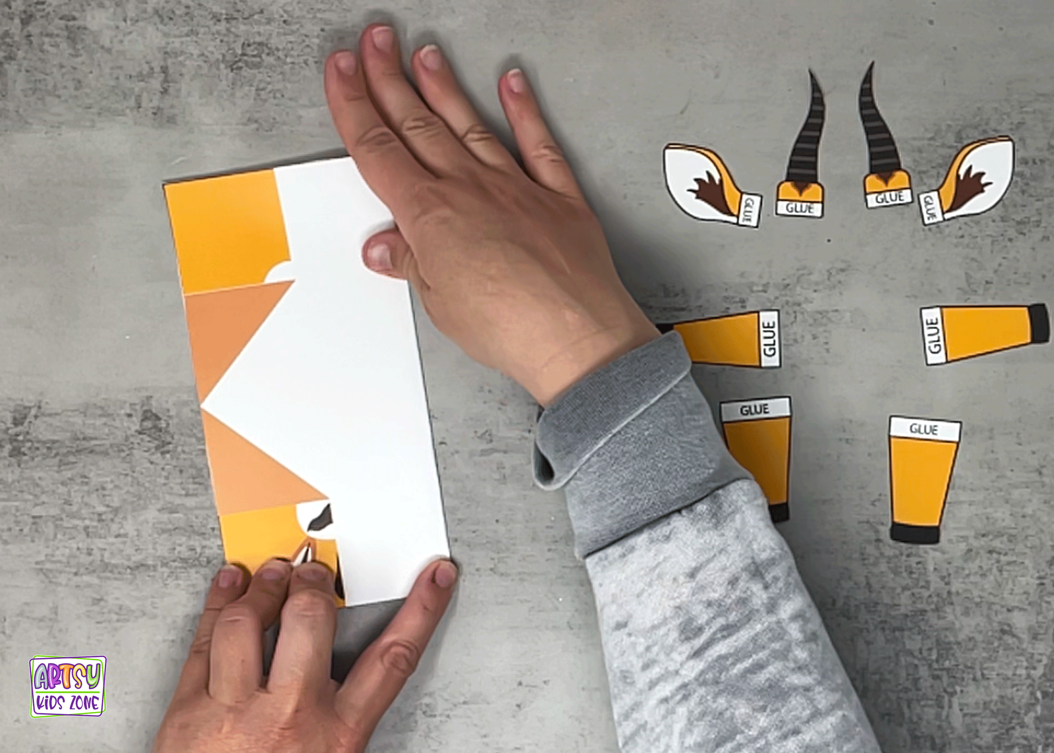 Origami Gazelle Cootie Catcher Template