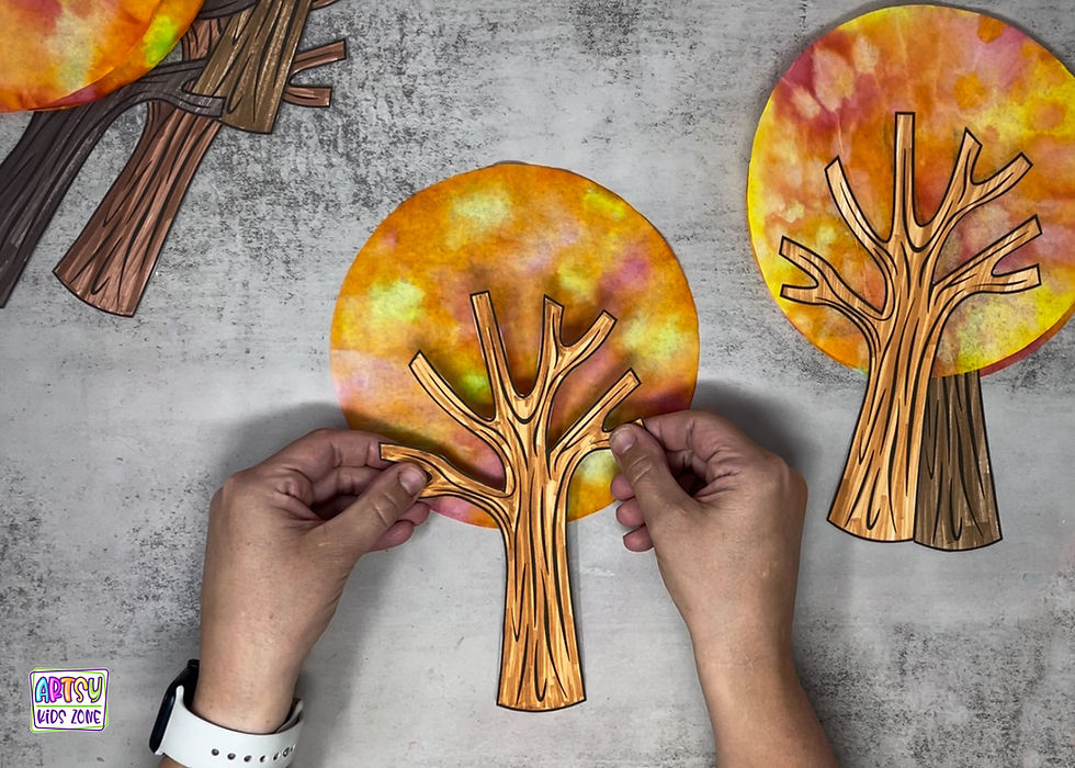 Coffee Filter Fall Tree Craft