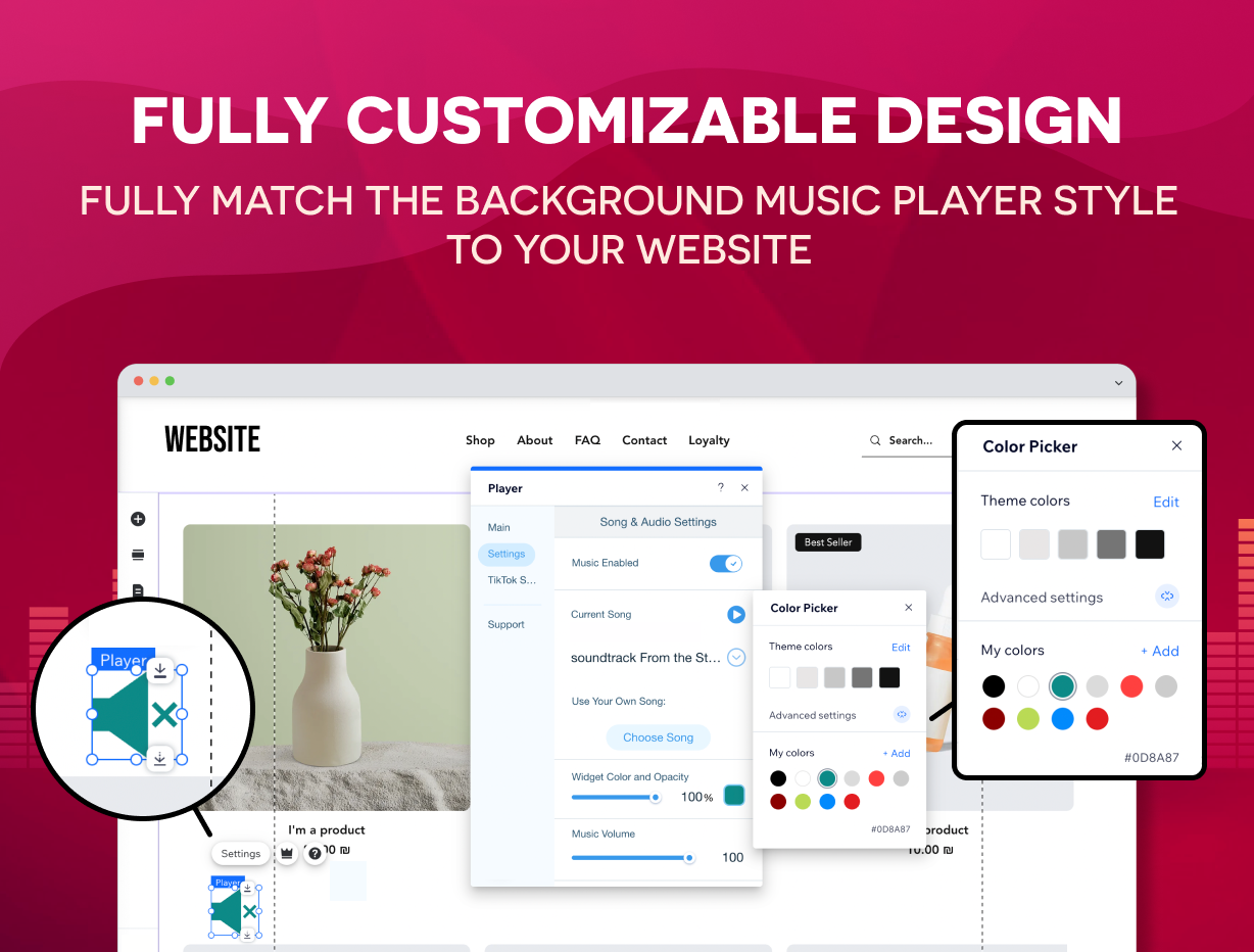 Custom Background Music Player | Wix App Market | Wix.com