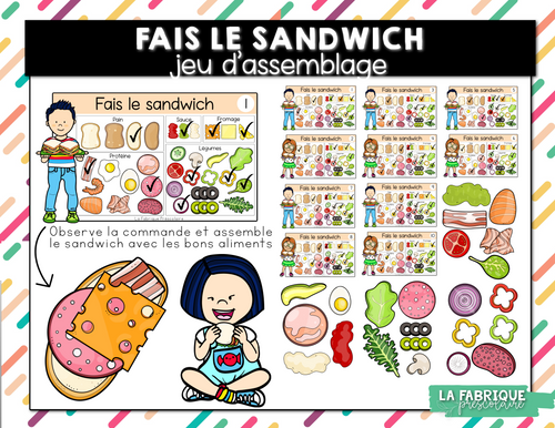 Fais le sandwich | La Fabrique Préscolaire