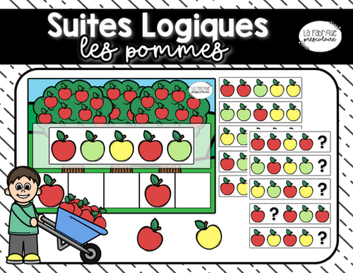 Suites logique les pommes | La Fabrique Préscolaire