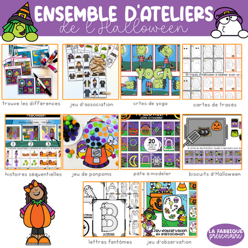 ⭐Ensemble d'ateliers - Halloween ⭐ | La Fabrique Préscolaire
