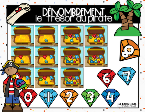 Dénombrement le trésor du pirate | La Fabrique Préscolaire
