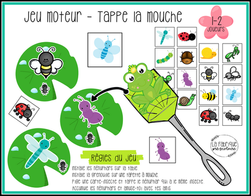 Jeu tape la mouche! | La Fabrique Préscolaire