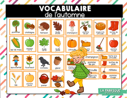 Vocabulaire de l'automne | La Fabrique Préscolaire