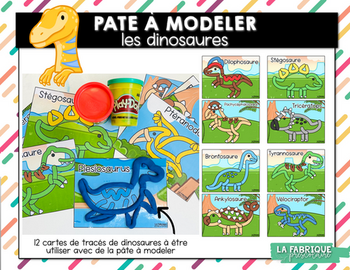 Pâte à modeler les dinosaures | La Fabrique Préscolaire