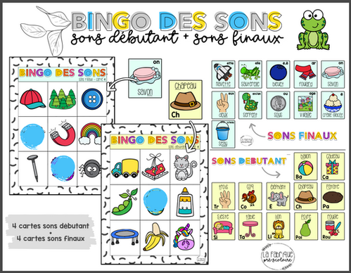 Bingo des sons | La Fabrique Préscolaire