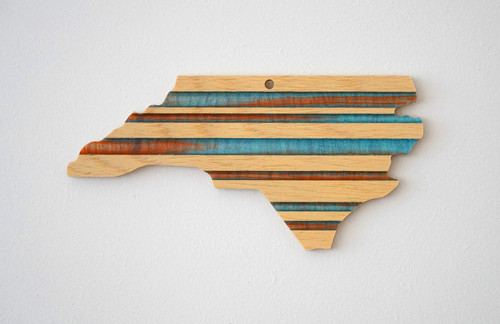 North Carolina Ornament Epoxy Inlay Light Wood | ryanstokesart