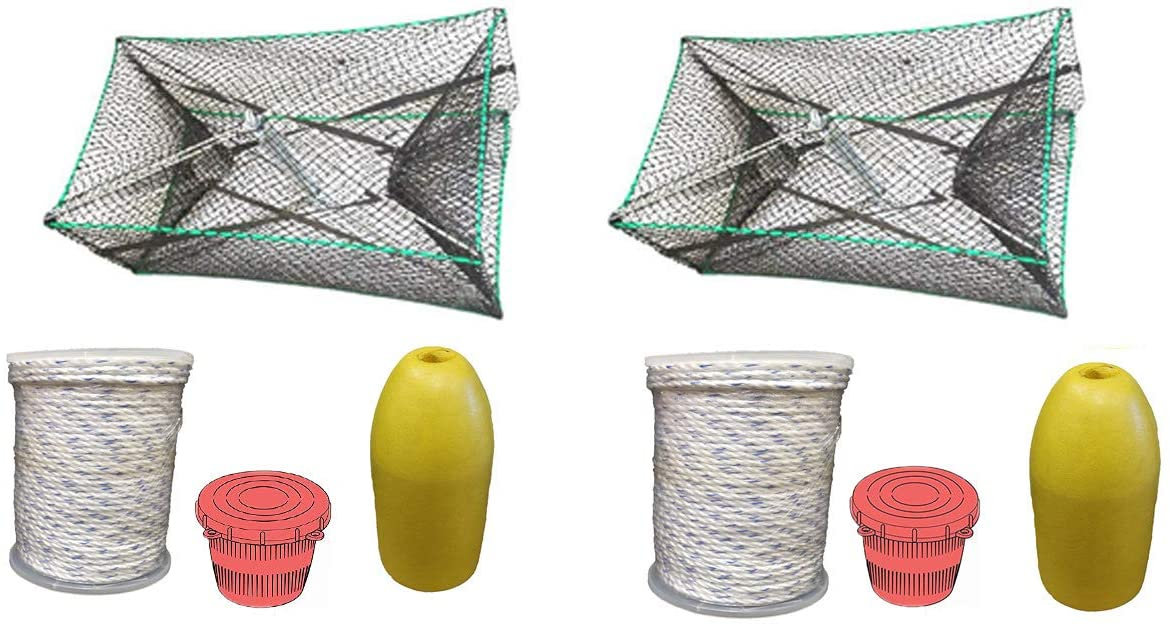 2-pack-galvanized-steel-foldable-prawn-trap-with-line-floats-combo-s32 ...