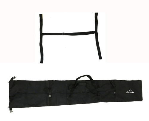 Padded SKI Carier Bag Rack Holds & Ski Shoulder Carrier Lash Handle ...