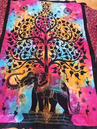Elephant Tree of Life Twin Size Tapestry | MANTiC