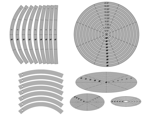 Ovals, Circles, Arcs Template Set Package | mobilesolutions