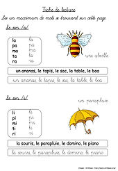 Apprentissage de la lecture | Petit monde de Mél