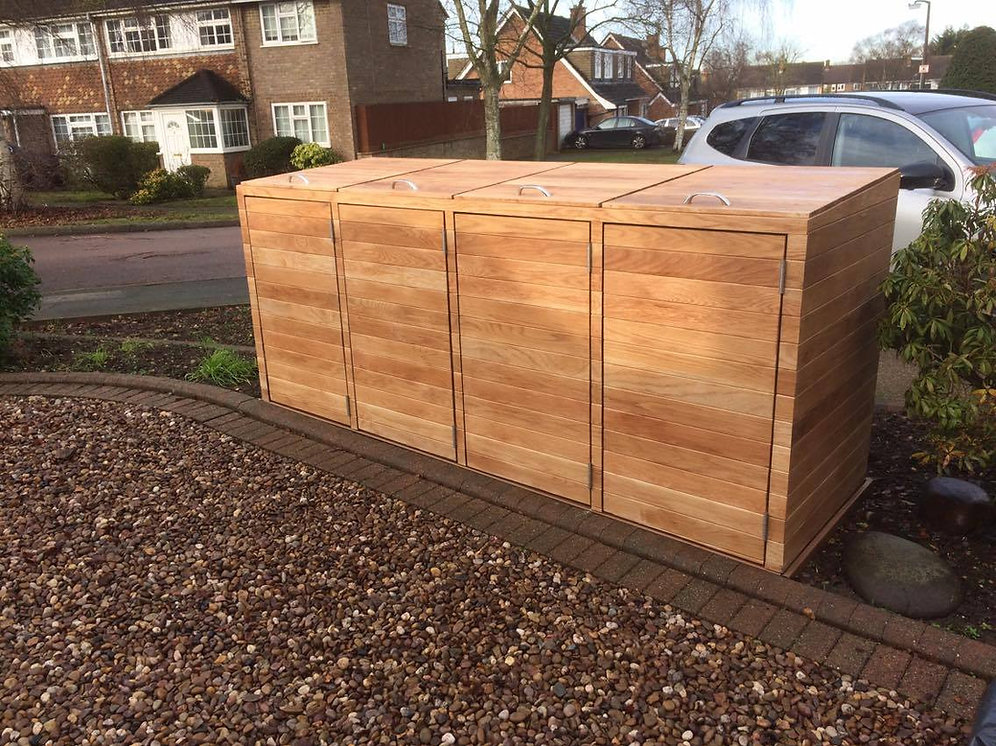 Oak Wheelie Bin Store | wheeliebinstore