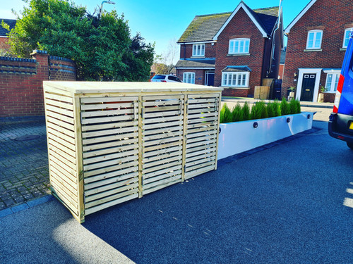 Pressure Treated Slatted Bin Store | wheeliebinstore