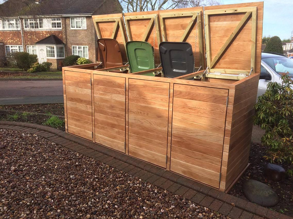 Oak Wheelie Bin Store | wheeliebinstore