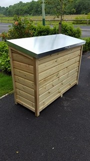 Metal Lid Log Store | wheeliebinstore