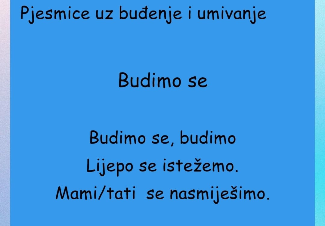 Pjesmice za dobro jutro | Dječji portal