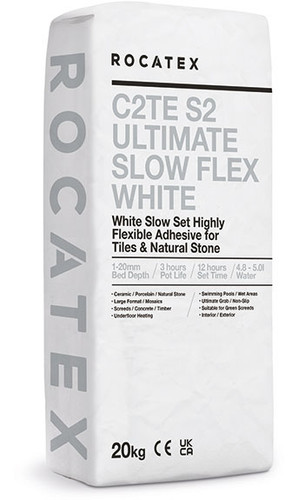 ROCATEX C2TE S2 Ultimate Slow Flex White Tile & Natural Stone Adhesive ...