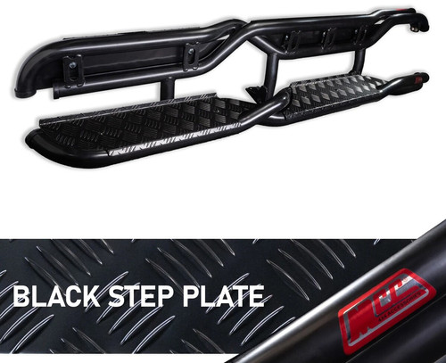 MCC Premium 030-09TW Twist Tube Side Steps Satin Black Toyota Hilux ...