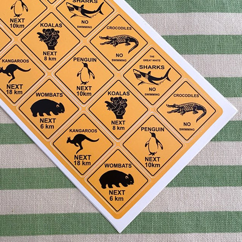 Australian Road Sign Stickers | mak3gifts