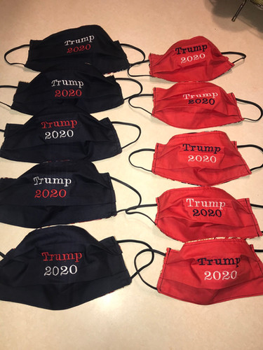 Trump embroidered mask with flag reverse side 🇺🇸 | Hipperbib, special ...
