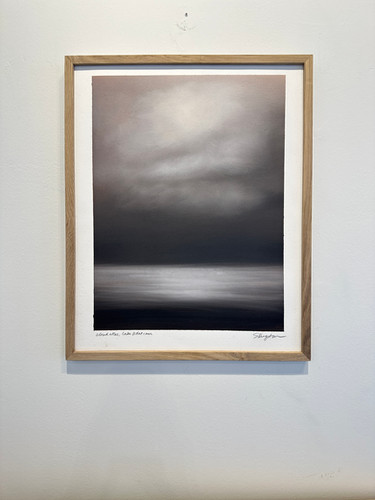 cloud atlas, lake whatcom, 16x20 oil on paper, framed | Sharon Kingston Art