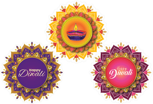 Diwali Stickers for Gift Hampers, Glass Jars | Say Hey to Art