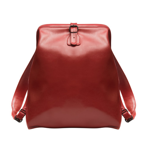 Red Leather Backpack L | ЯR