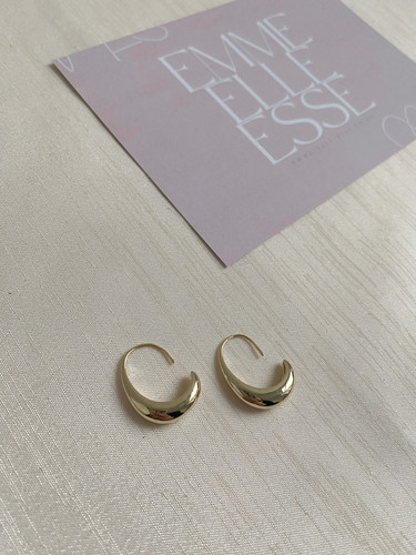 U Shape Backless Hoop Earrings | EMME ELLE ESSE
