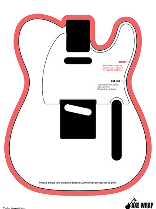 Tele Body Template | Axe Wrap