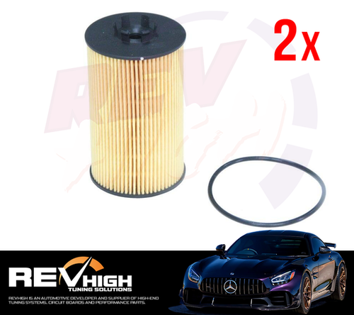 2x Mercedes Benz Oil Filter 2007+ W204 6.3L 6.2L C63 AMG Set Kit V8 ...