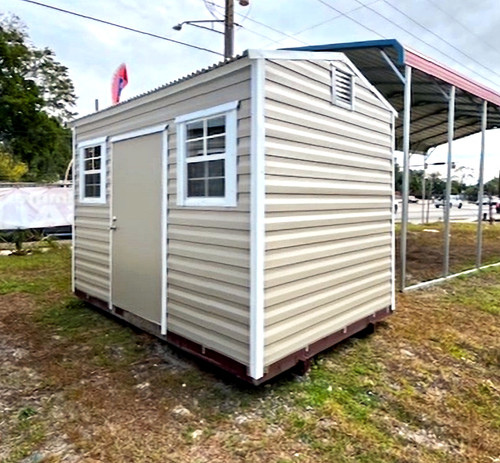 8 x 12 Side Entry Metal Storage Shed with Electric 13532 | Brick City ...