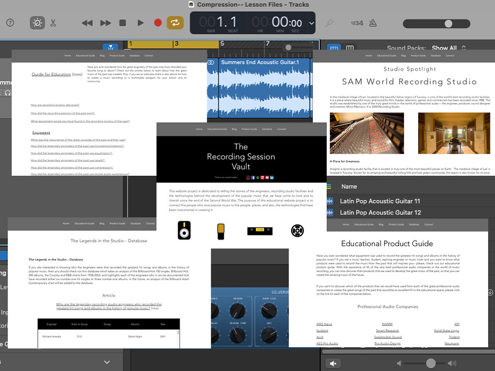 A Major Update: The Recording Session Vault Educational Website Project