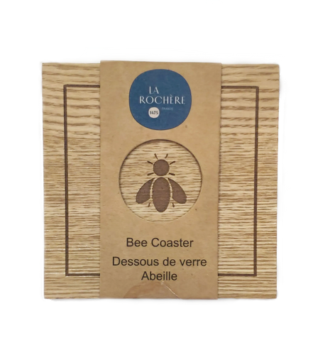 Bee wood veneer coaster | Chez Roger
