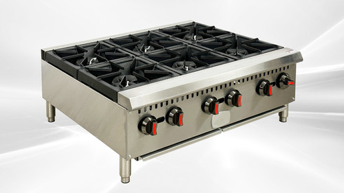 171-0447 36" 6-Burner Gas Hot Plate | GES