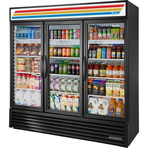 76-0013 True GDM-72 72" Self Contained 3 Door Cooler | GES