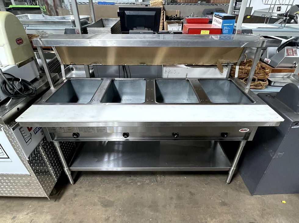 72-0387 Eagle SHT4-NG Natural Gas 4-Well Hot Bar with Overshelf | GES