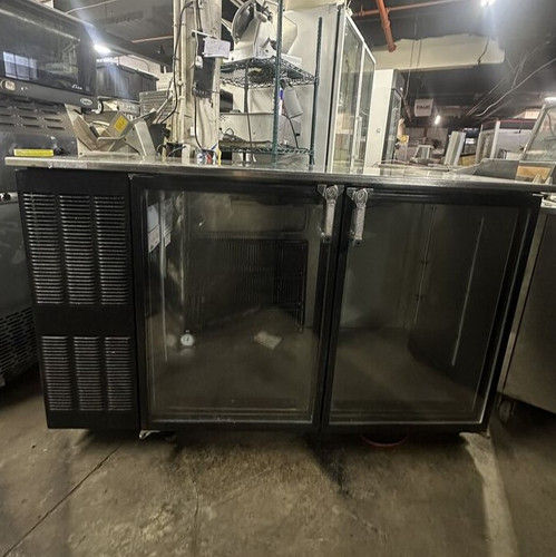 174-0235 Glastender 60" Glass Door Self Contained Back Bar Bottle ...
