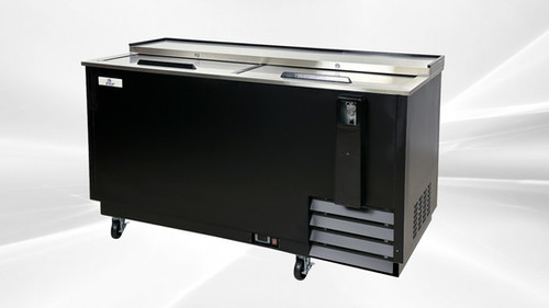 171-0242 Black 65" Horizontal Self Contained Beer Bottle Cooler | GES