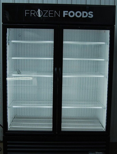 142-0884 True GDM-49F-HC~TSL01 Glass 2 Door Self-Contained Freezer ...